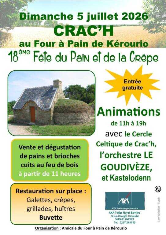 Brot- und Crêpes-Fest + Fest Noz à Crach | Agenda Baie de Quiberon